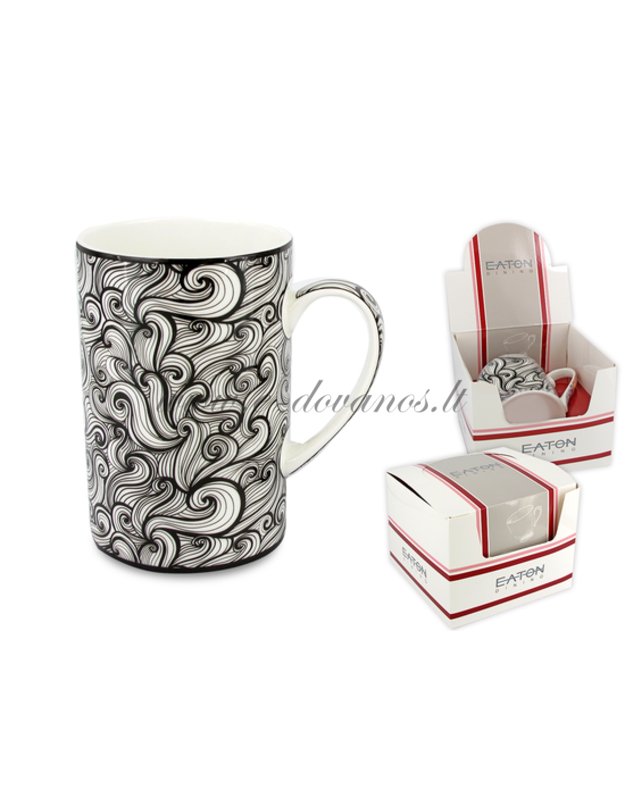 Širdelės formos puodelis su bambukiniu dangteliu „Su meile“ | e-dovanos.lt